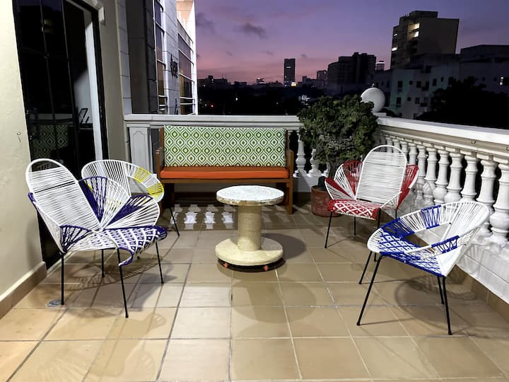 Room#2-fan Only-shared Penthouse-panoramic Terrace - Barranquilla