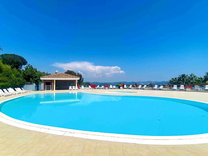 2p R Standing Domaine Bellevue Piscine Tennis Clim - Mandelieu-La Napoule
