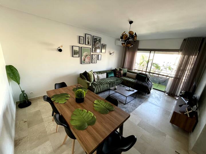 ❤2pièces+salon Centre (Fibre,clim,garage,terrasse) - カサブランカ