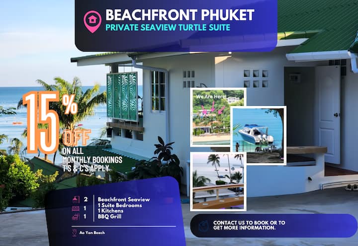 Phuket Beachfront Retreat  - Turtle Seaview Suite - Phuket