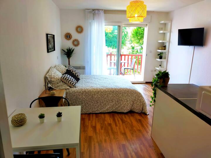 ⭐Studio Neuf ⭐Balcon ⭐Centre Ville ⭐Parking - Itxassou