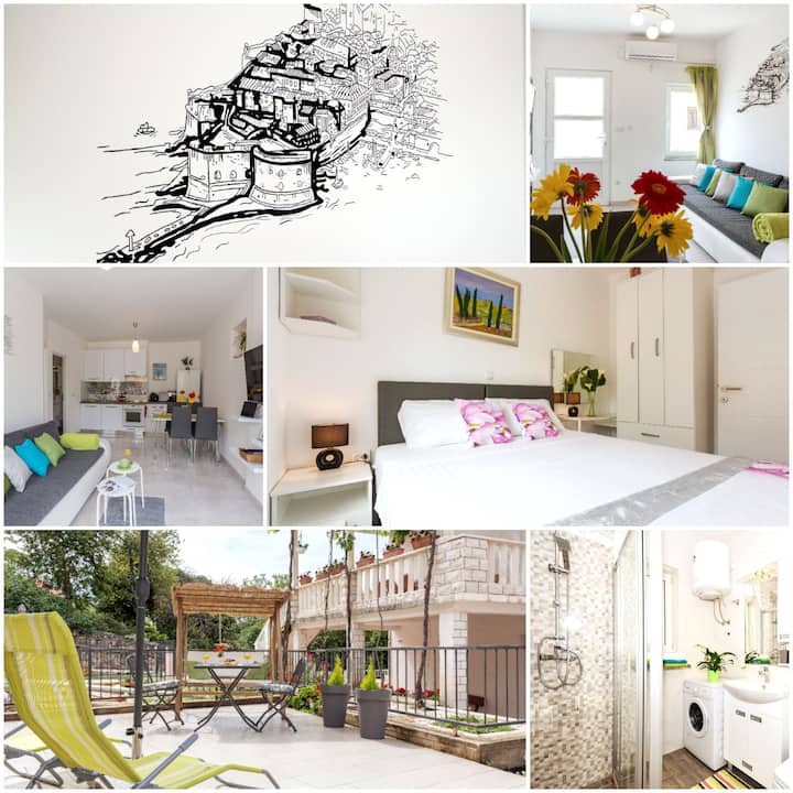 One Bdr Apartment Close To Old Town, Terrace - Dubrovnik