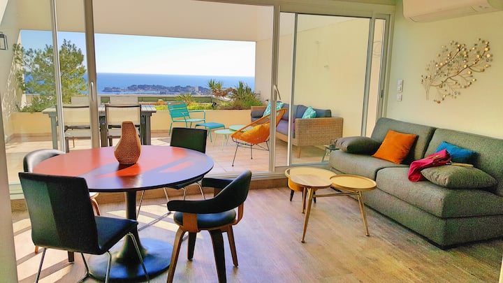 Le 22-appartement 2 Chambres,terrasse Vue Mer 180° - Bandol