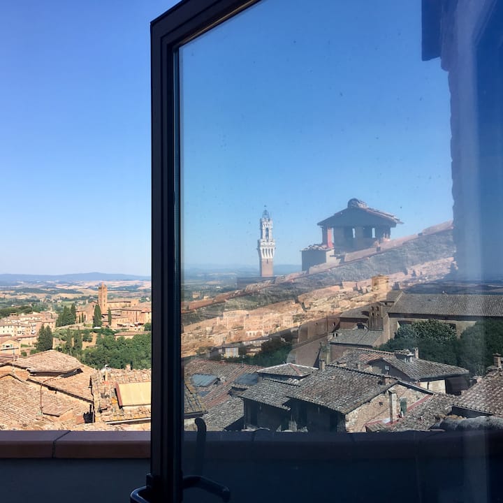 Mansarda Vista Torre Del Mangia - 시에나