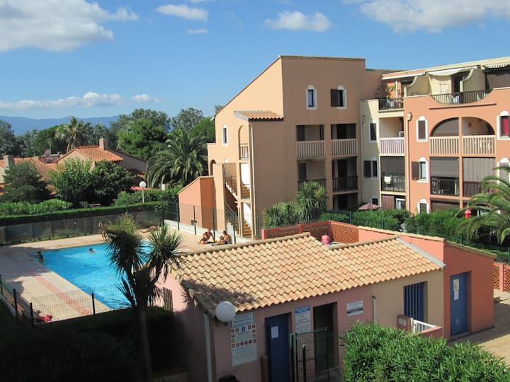 Charmant Studio Canet 4 Pers- Piscine-clim-parking - Canet-en-Roussillon