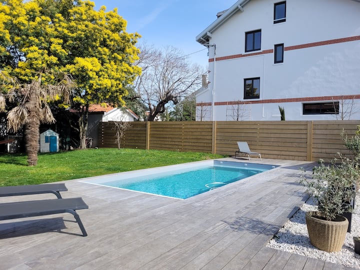 Anglet 5 Cantons Maison Avec Piscine Plages à 5mn - Anglet