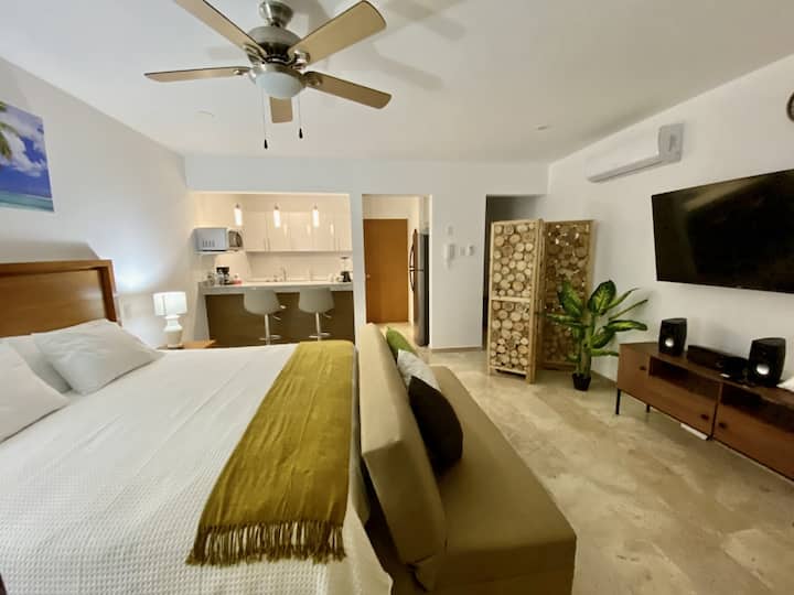 Amazing, Luminous Studio Close To Beach And 5th Av - Cozumel