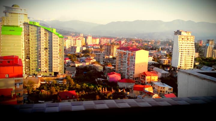 City, Mountains And Sunny View - Batumi