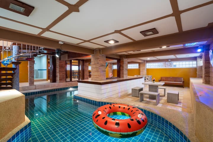 5br Villa W/ Slide Pool For Kids + Free Shuttle - Phuket