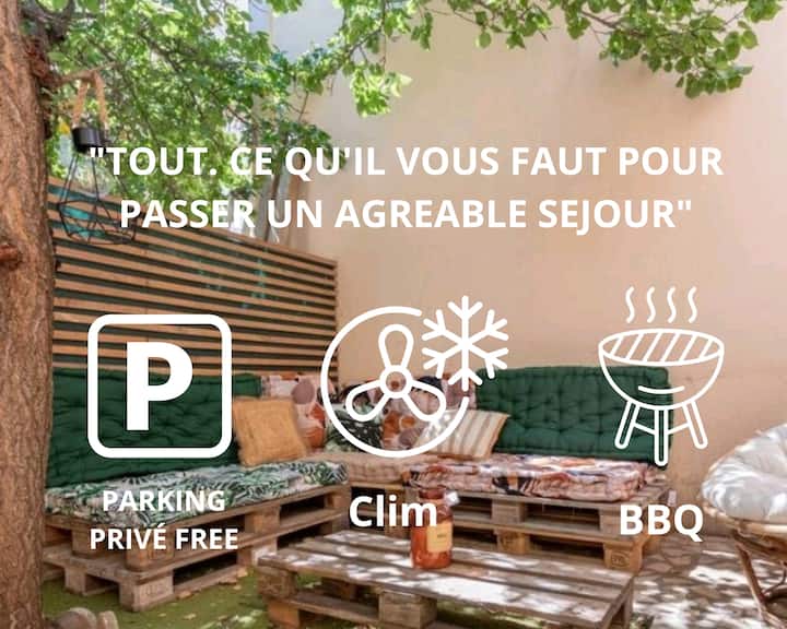 Bbq-terrasse Ombragée-parking Privé - Tolone