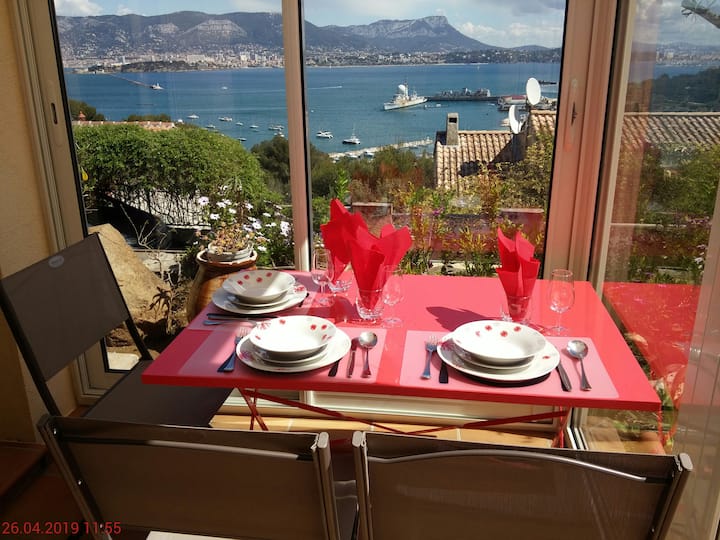 Spacieux Studio Climatisé Avec Vue éPoustouflante - Saint-Mandrier-sur-Mer