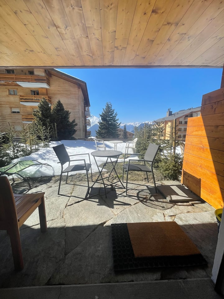 2-3pers Flat, Garden & View, 2min. Médran-verbier - Verbier