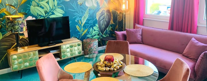 Besotel W10 Tropisches Design-56m2-balkon-wlan - Erkrath