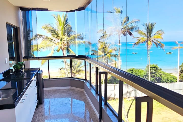 Ap Decorado Luxo 4qts Ar Wifi 2 Vagas Pés Na Areia - Guarapari