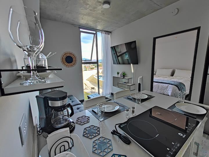 Fully Equiped Apt 1br 20mins Walk National Stadium - San José
