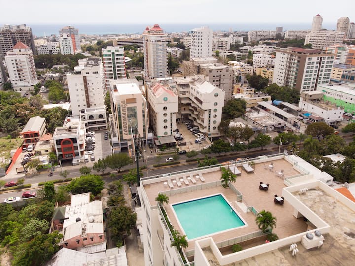 Centric Location, City View Rooftop Pool-barbecue - Santo Domingo