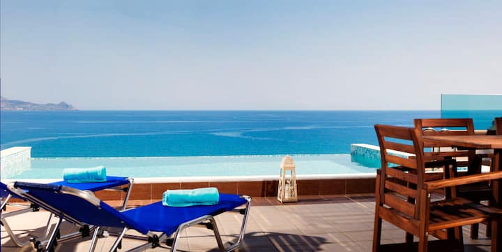 Luxury Villa Panorama With Infinity Pool &Studio - Lindos