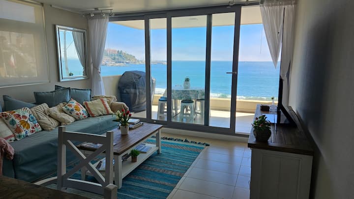 Dpto. En Concón Con Vista Al Mar, Primera Línea - Concón