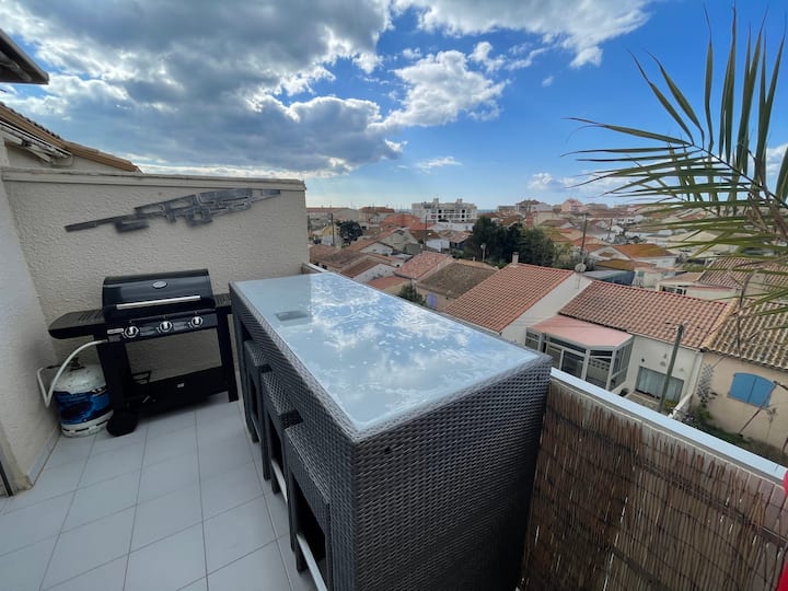 Superbe Appartement Avec Vue ( Port De Valras ) - Valras-Plage