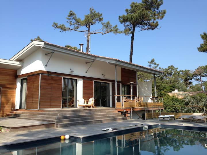 Villa Avec Piscine à Pied Du Bassin, Océan, Marché - Lège-Cap-Ferret
