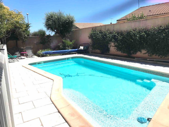 Villa Climatisée Avec Piscine Proche Des Plages - Sérignan