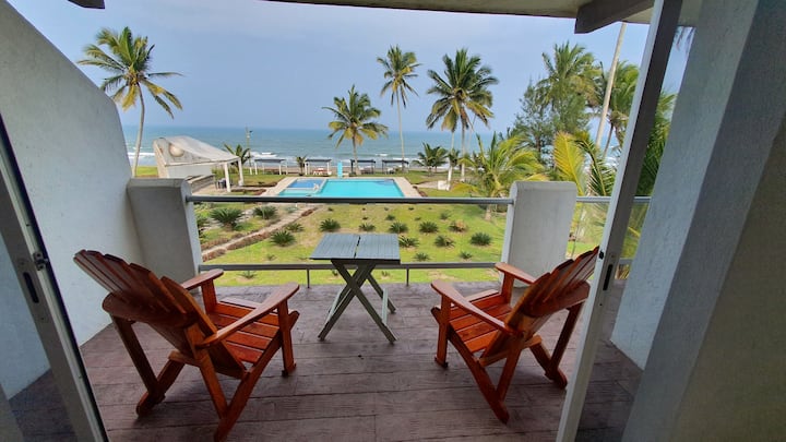 Villa Rustica Frente Al Mar Con Alberca Y Palapa - Costa Esmeralda