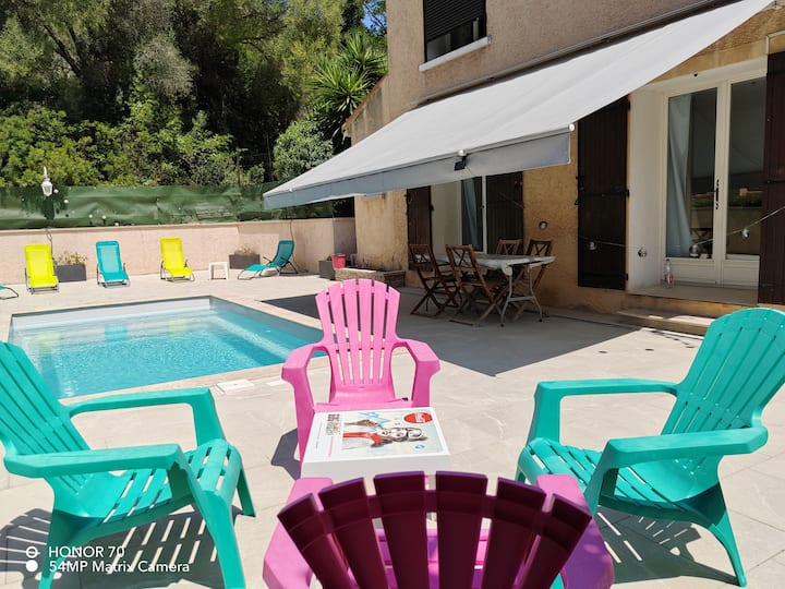 Bas De Villa F2, Mer, Piscine, Grd Jardin, Parking - Carry-le-Rouet