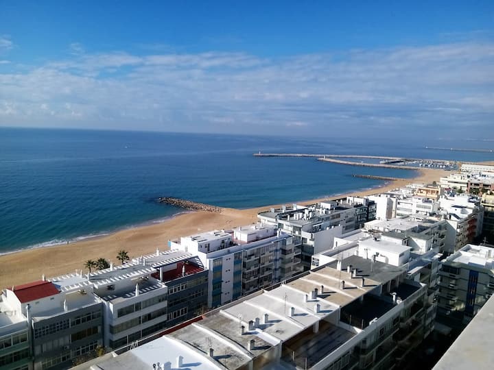 T1 Conforto Vista Mar 80m Praia & Wifi - Quarteira
