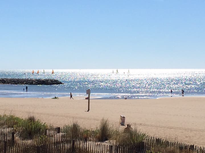 Appart Dans Villa Sur Plage Vue Mer Panoramique - Valras-Plage