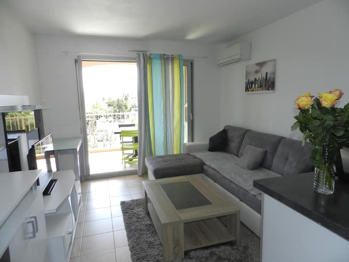 T2 Climatisé à Antibes Avec Piscine & Parking - Antibes