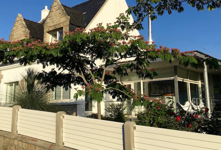 Maison Moderne, Jardin, Vue Mer à Sainte Marine - Bénodet