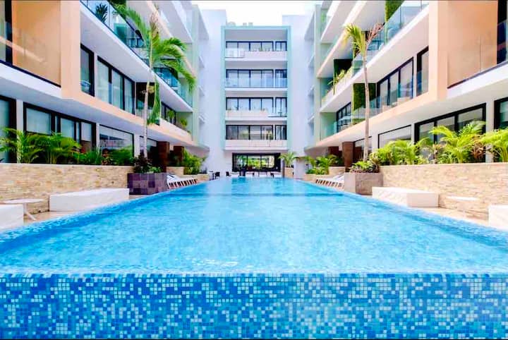 Estudio En Condo Hermoso, 2 Pools, Gym, Sauna - Playa del Carmen
