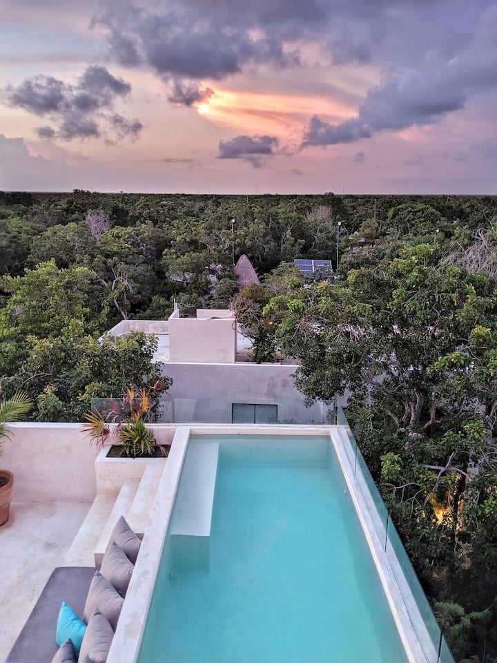 ♔The Holistika Penthouse♕private Rooftop Pool♔ - Riviera Maya