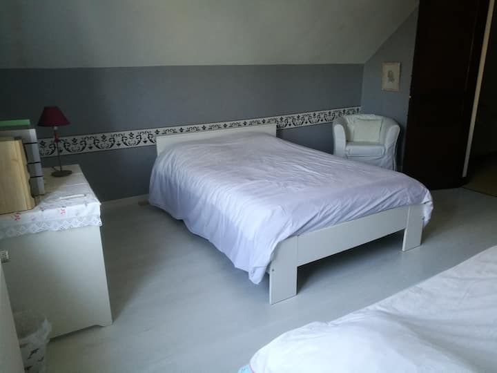 Chambre 2 Lits 140 à 30 Mn à Pieds Du Centre - Blois