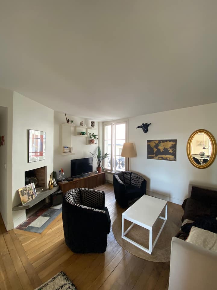 Chambre Grand Appartement Lumineux à Bastille - Paris