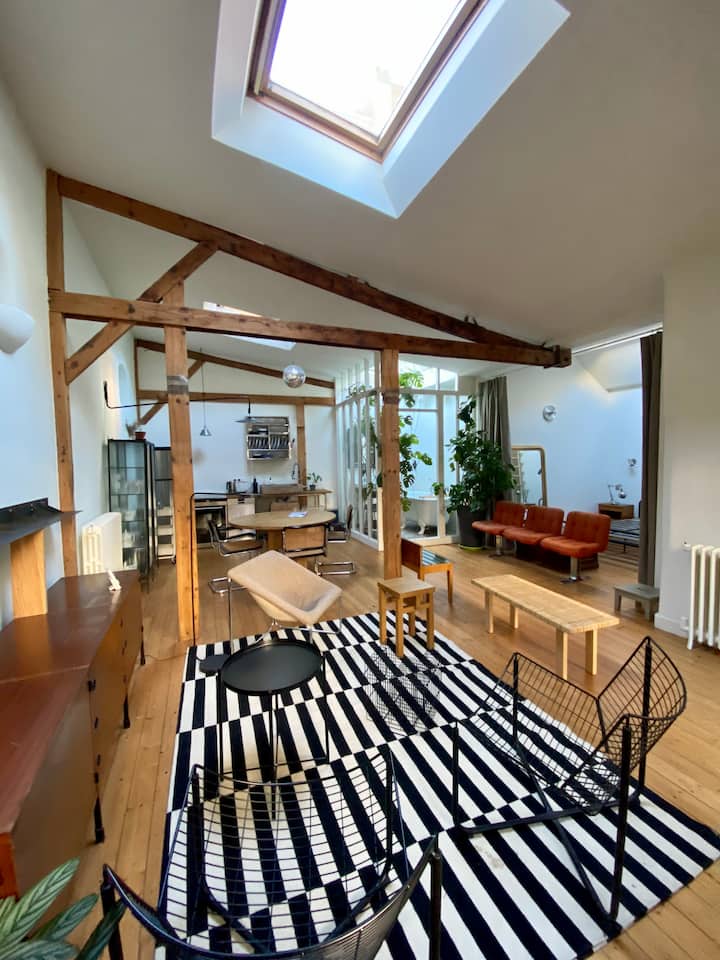 Atelier Bohème Proche Du Canal Avec Terrasse - París