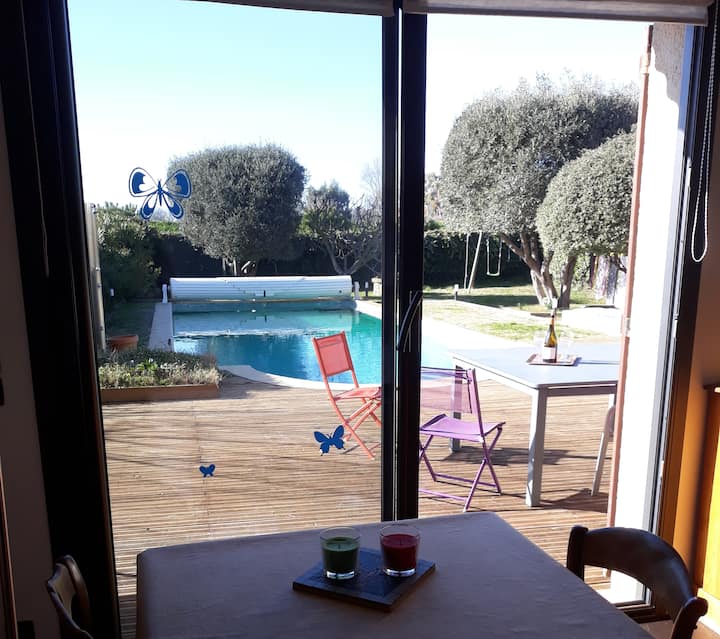 4 Chbs Piscine à 8 Mns De La Mer - Lattes