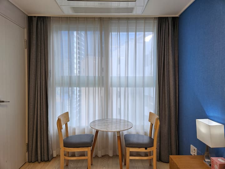 C-b21-9#해운대 해변110m#무료주차헬스#짐보관#레이트아웃#청결#출장 적합 - Busan