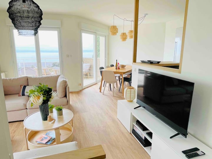Magnifique Appart Rénové Evian Duplex Vue Lac 8p - Évian-les-Bains