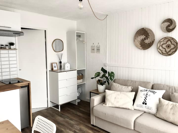 Charmant Studio à 400m De La Plage Avec Piscine - Morbihan