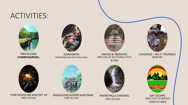 Kubo Triangle In Front Of Pool @ Camping Paradise - Baras