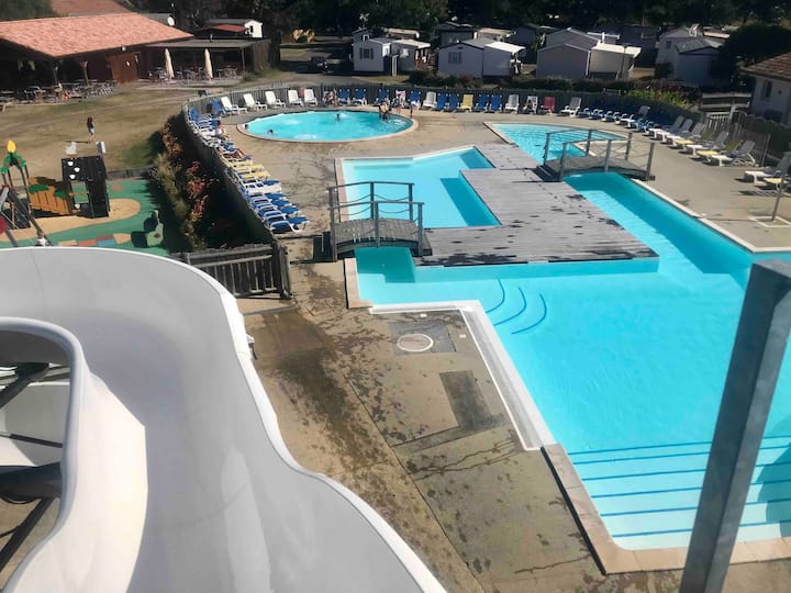 Mobilhome 4pers Clim Piscine Près Océan+ Terrasse - Soustons