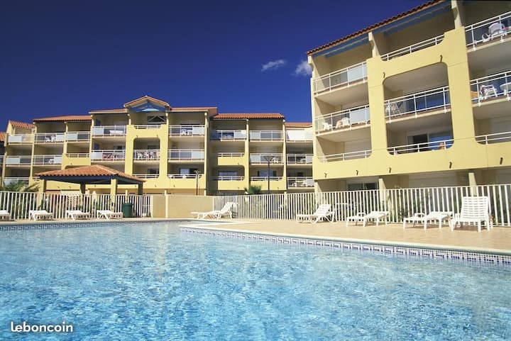Appartement Face à La Mer, Piscine Et Parking - Valras-Plage