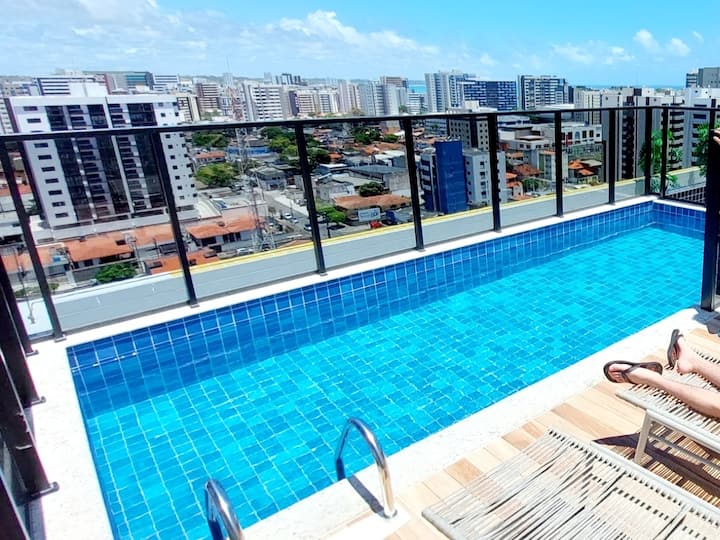Novíssimo E Elegante Apto Com Piscina No Rooftop! - Maceió