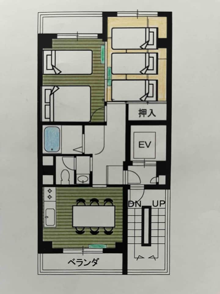 4f/river View/shinsaibashi River/5min Walk To Sta. - Osaka