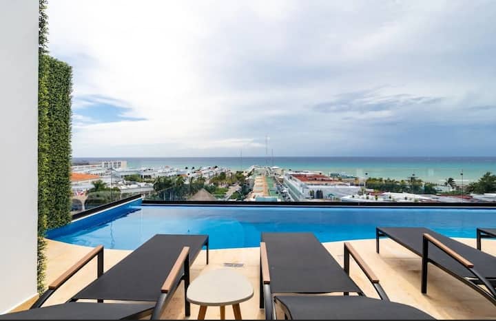 Condo Con Increíble Vista Al Mar, Gym Y Alberca - Playa del Carmen