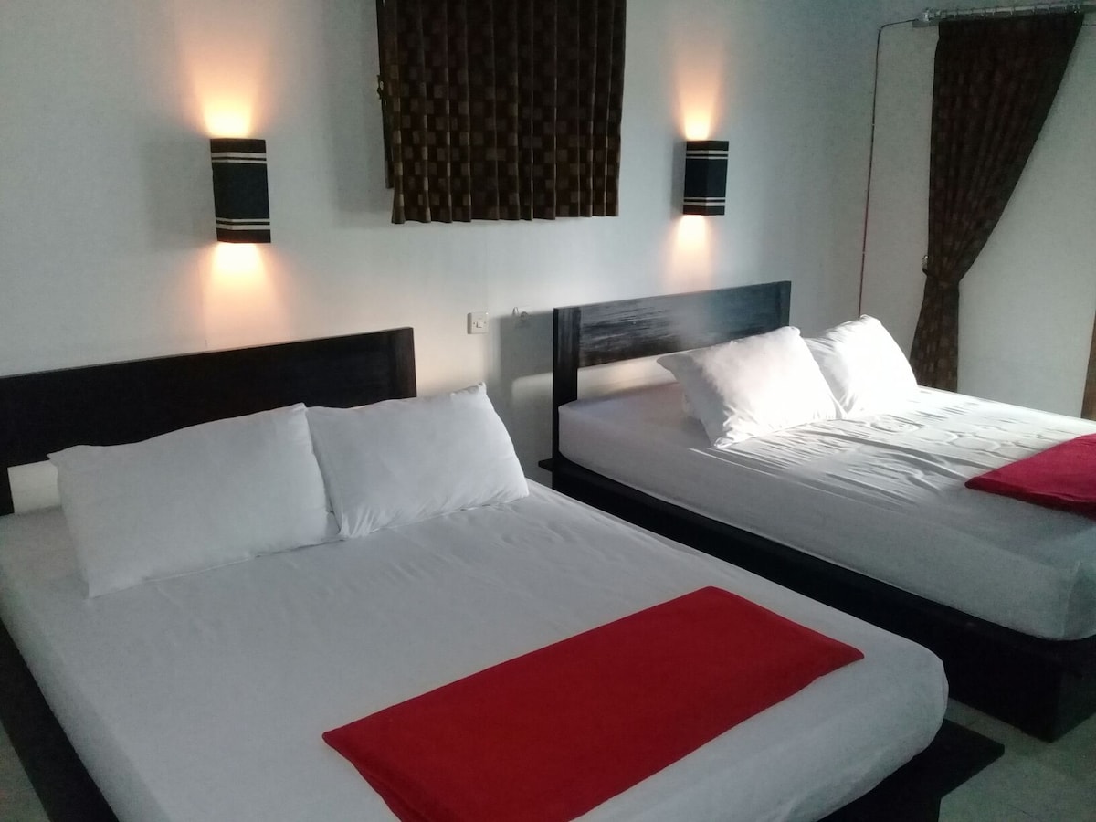 Family bungalow AC at Villa Dahon in Batu Karas - Huts for Rent in ...