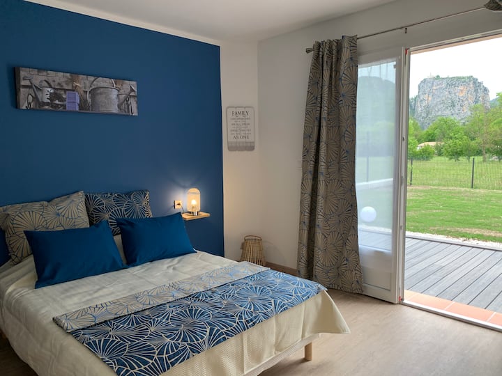 Chambre Double Indigo Long Du Verdon Face Au Roc - Castellane