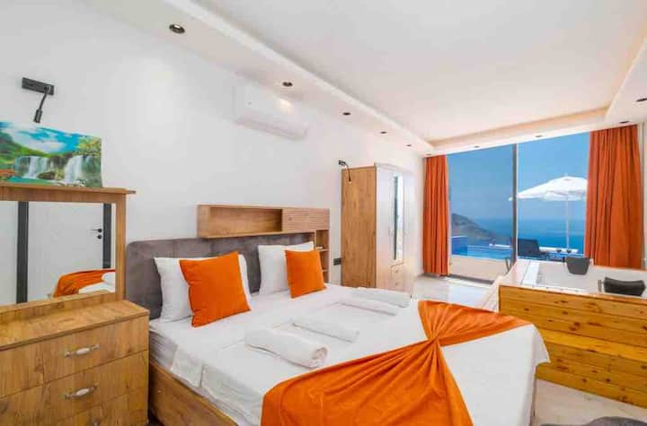 Villa Meri Heated Infinity Pool Jacuzzi In Kalkan - Kalkan