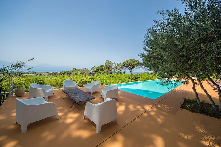 Strelizie Cottage Country Sea ​​View Shared Pool - Terrasini